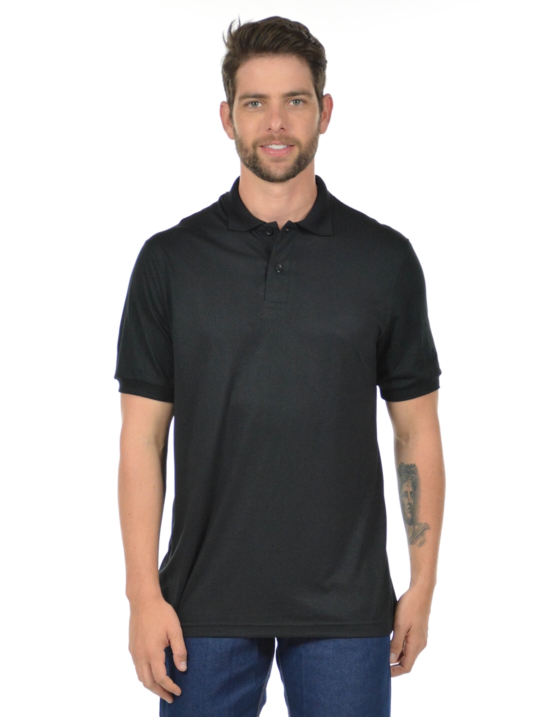 Kit 16 Polos Malha Fria Cor Preta Fenomenal - Kit 16 Polos Malha Fria ...